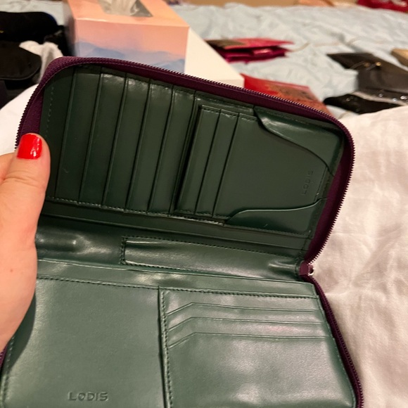 Lodis | Bags | Amazing Wallet Color Purpura And Green Lodis | Poshmark
